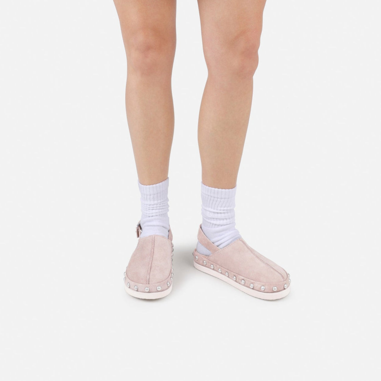 BRONX Cream Mules With Studs – Women’s Fashion by Katriona