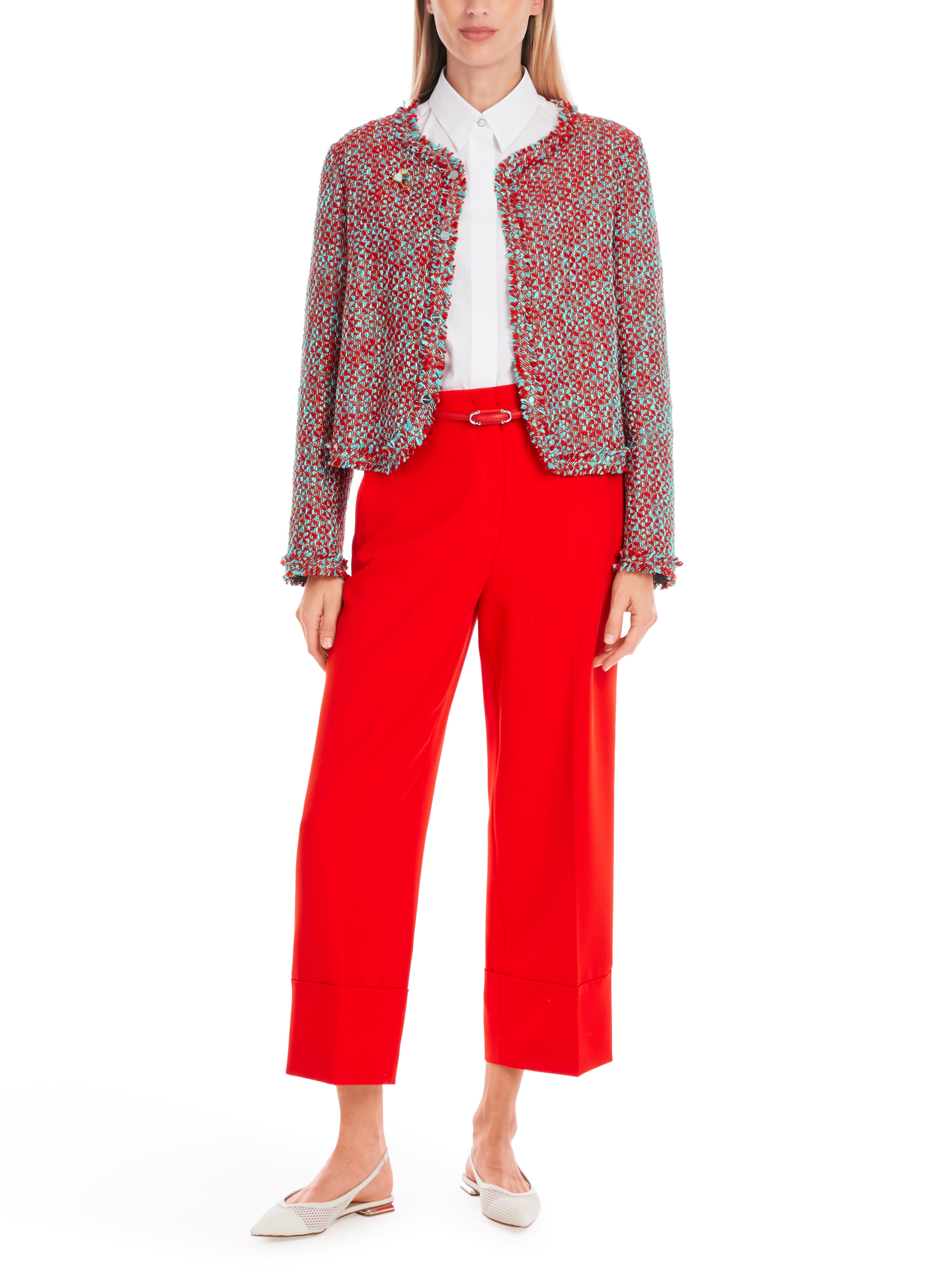 MARC CAIN Red Tweed Jacket – Women’s Fashion by Katriona